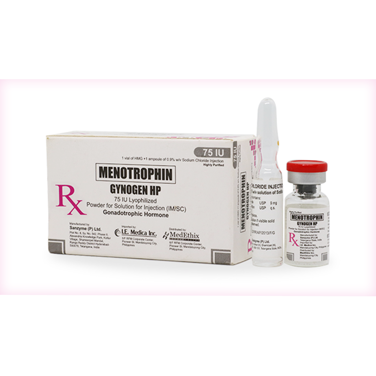 GYNOGEN HP Menotrophin 75IU Lyophilized Powder for IM/SC Injection 2mL ...