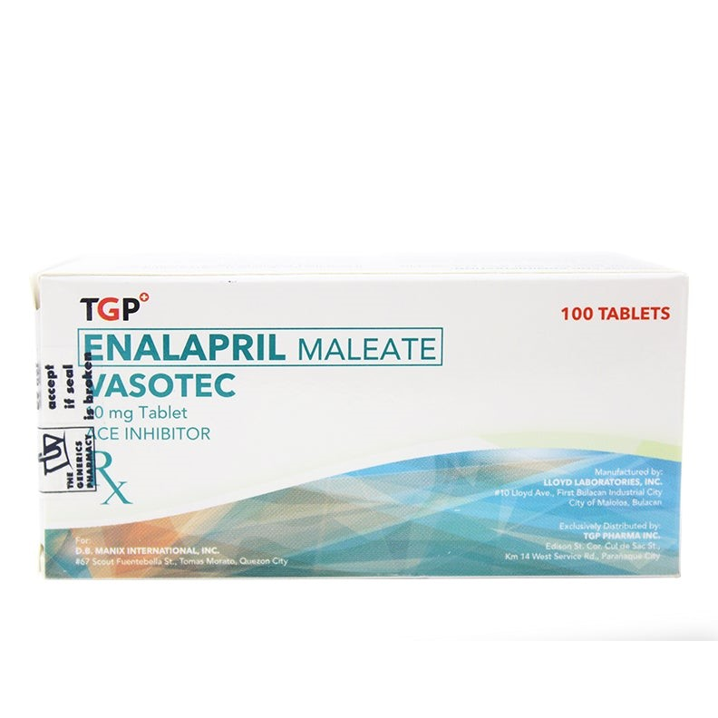 VASOTEC Enalapril Maleate 10mg Tablet 100's price in the Philippines ...