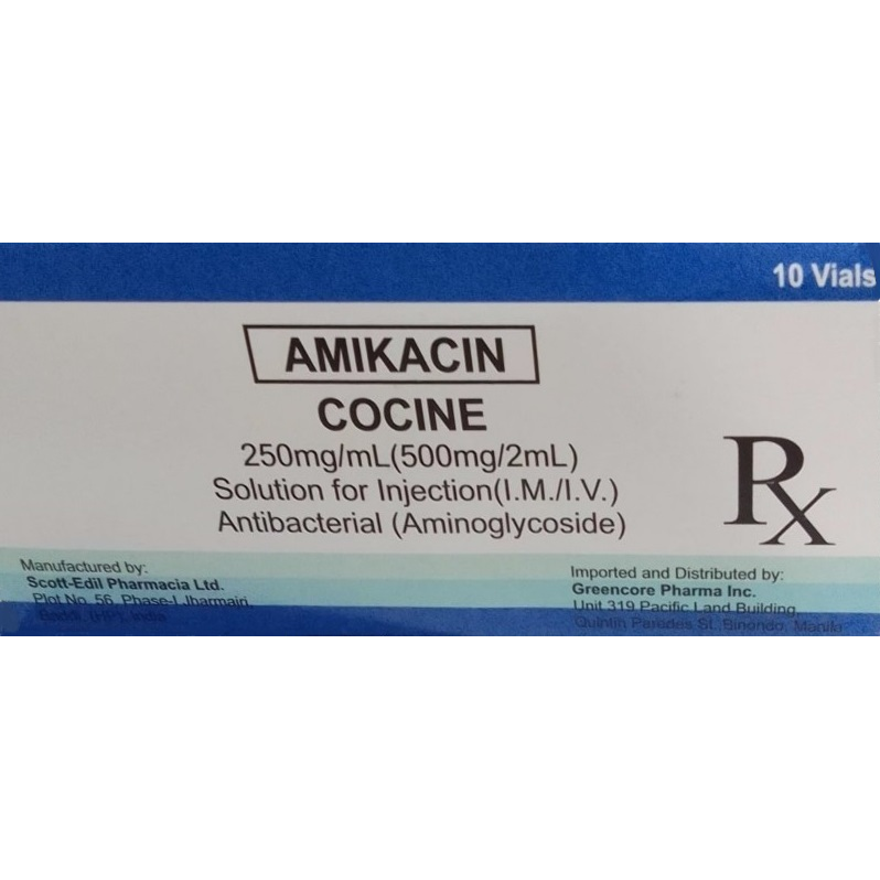 COCINE Amikacin 250mg / mL (500mg / 2mL) Solution for IM/IV Injection ...