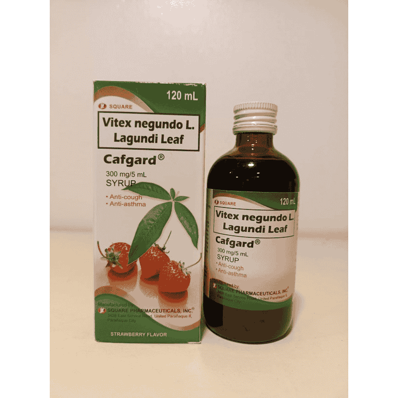CAFGARD Vitex Negundo L. (Lagundi Leaf) 300mg / 5mL Syrup 120mL ...