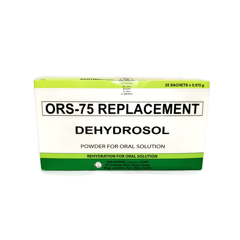 ORS-75 REPLACEMENT Oral Rehydration Salts Powder for Oral Solution 25's ...