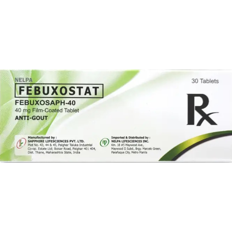 FEBUXOSAPH-40 Febuxostat 40mg Film-Coated Tablet 30's price in the ...