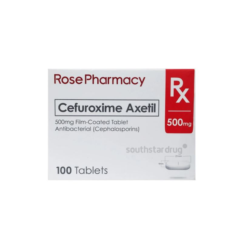 ROSE PHARMACY Cefuroxime Axetil 500mg Film-Coated Tablet 100's price in ...