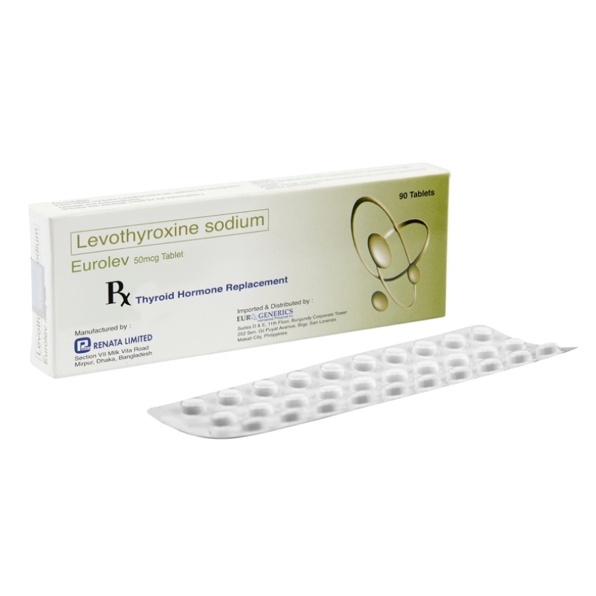Buy Eurolev levothyroxine sodium 50mcg tablet 90's online with MedsGo ...