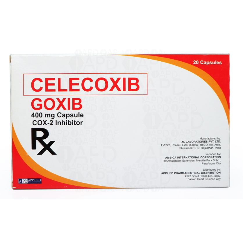 GOXIB Celecoxib 400mg Capsule 20's price in the Philippines | MedsGo ...