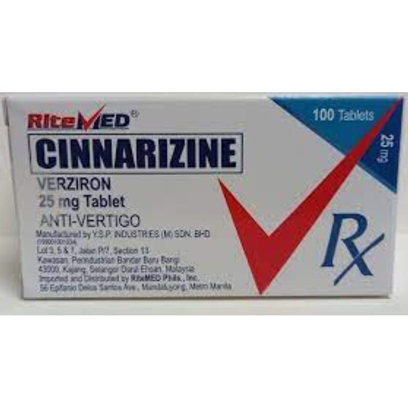 RITEMED Cinnarizine 25mg Tablet 100's price in the Philippines | MedsGo ...