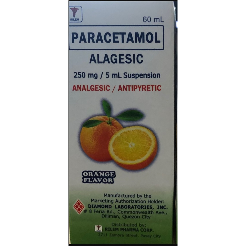 ALAGESIC Paracetamol 250mg / 5mL Syrup 60mL Orange price in the ...