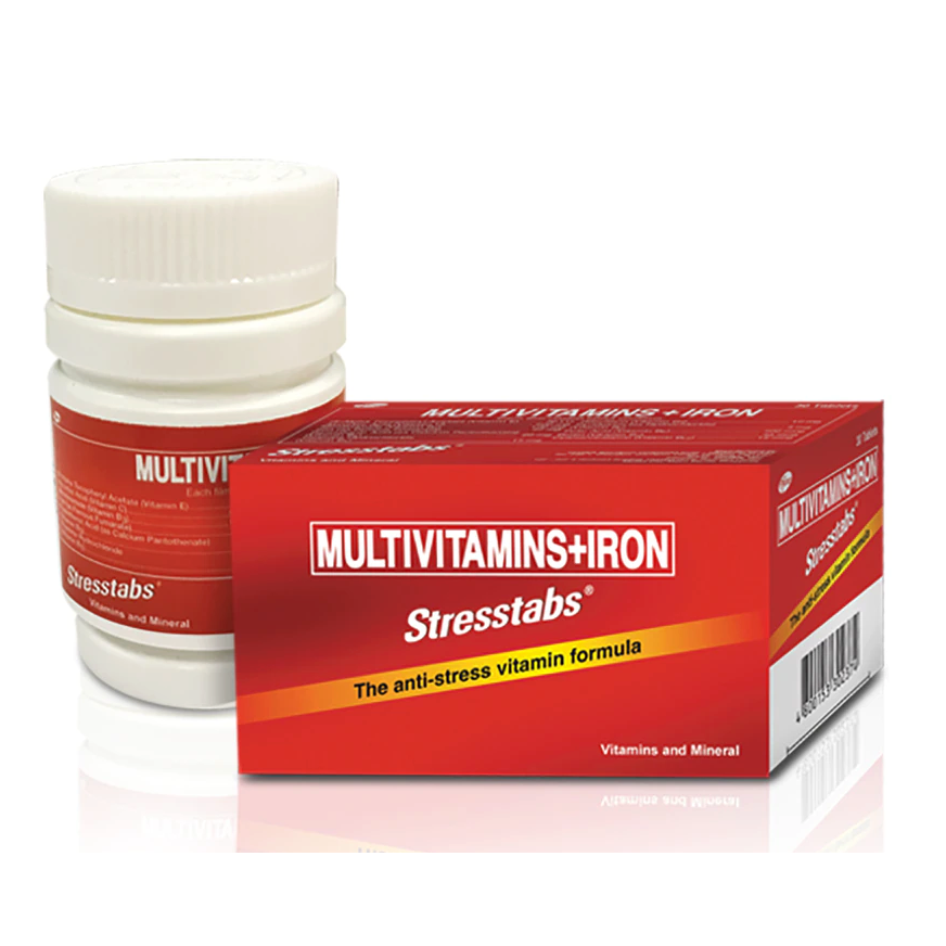 Buy Stresstabs multivitamins / iron film-coated tablet 30's online with ...