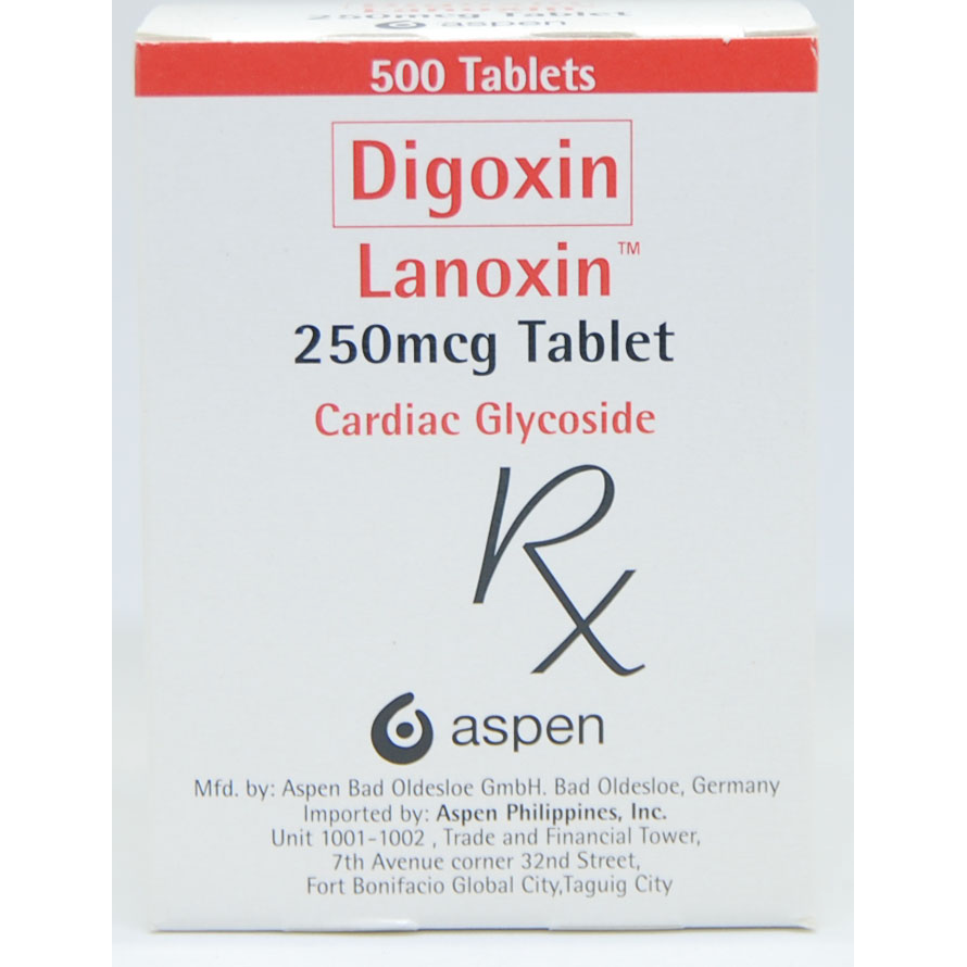 LANOXIN Digoxin 250mcg Tablet 500's price in the Philippines | MedsGo ...