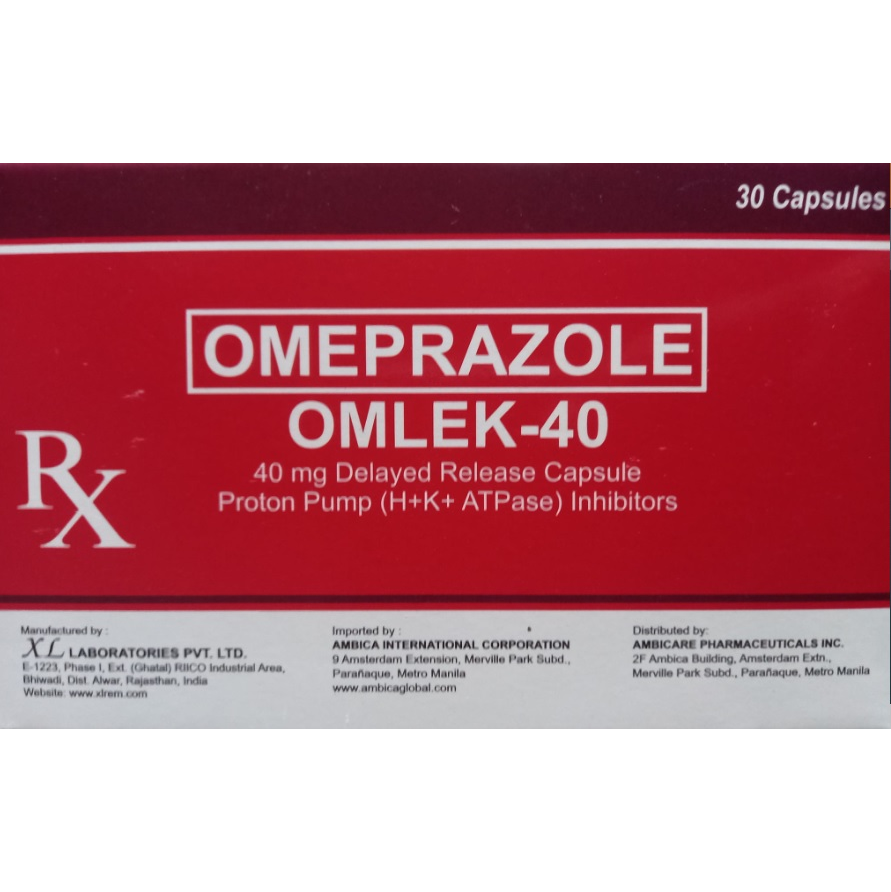 OMLEK-40 Omeprazole 40mg Delayed-Release Capsule 90's price in the ...