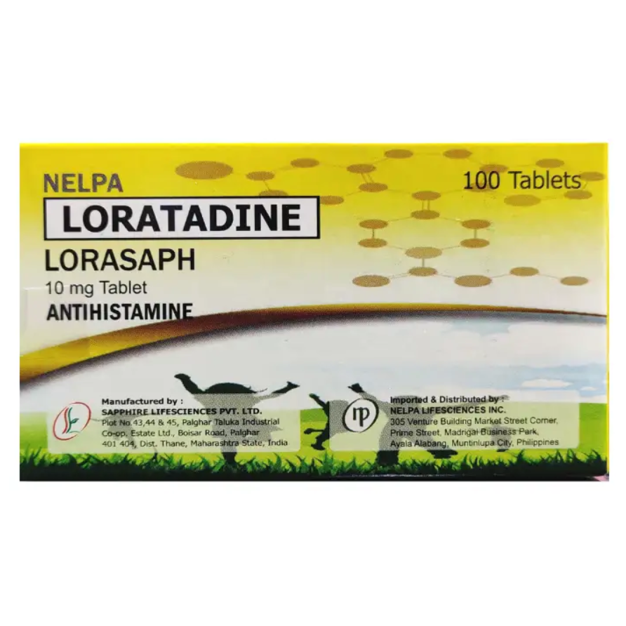 LORASAPH Loratadine 10mg Tablet 100's price in the Philippines | MedsGo ...