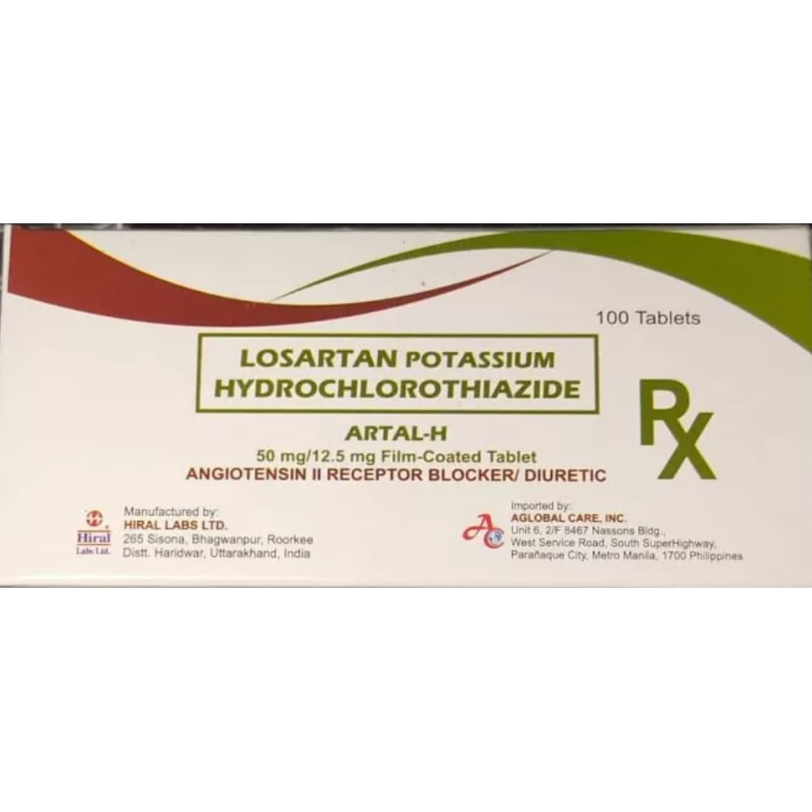 ARTAL-H Losartan Potassium / Hydrochlorothiazide 50mg / 12.5mg Film ...