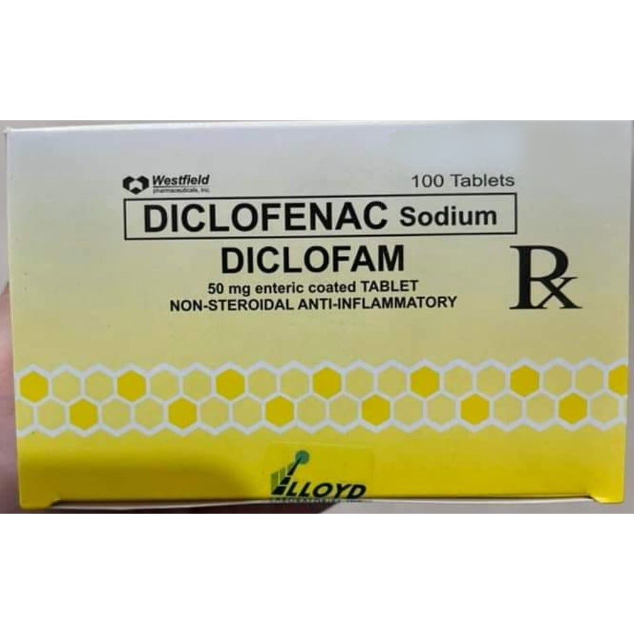 DICLOFAM Diclofenac Sodium 50mg Enteric-Coated Tablet 100's price in ...