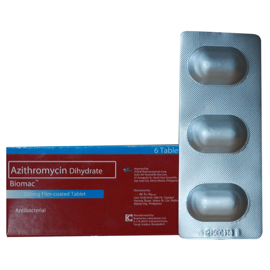 BIOMAC Azithromycin Dihydrate 500mg Film-Coated Tablet 6's price in the ...