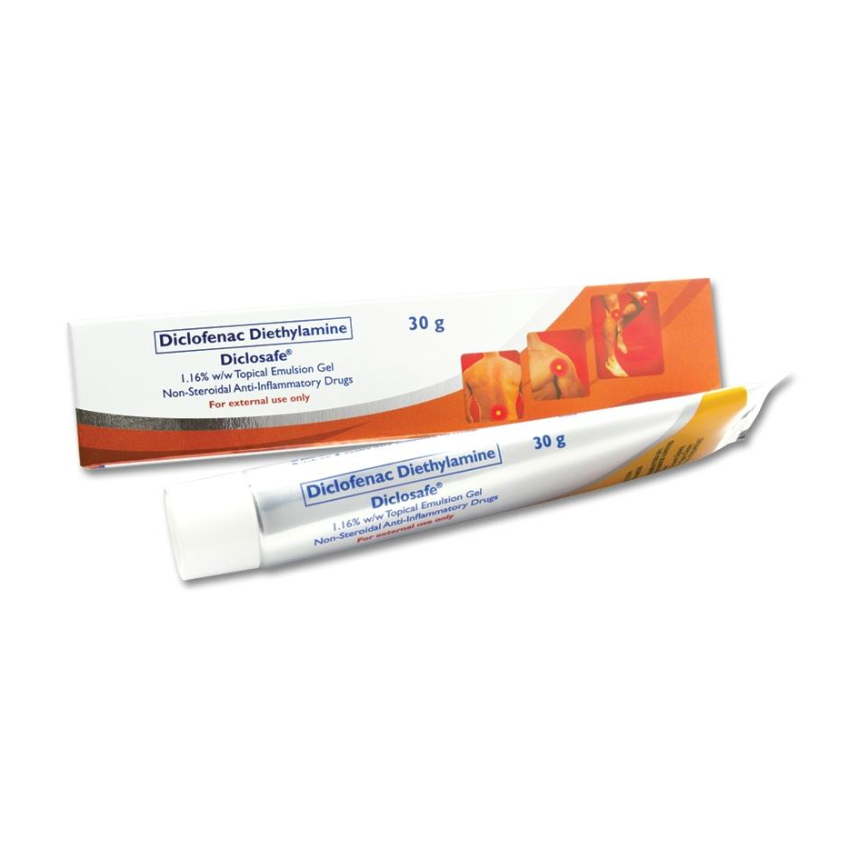 DICLOSAFE Diclofenac Diethylamine 1.16% Topical Emulgel 30g price in ...