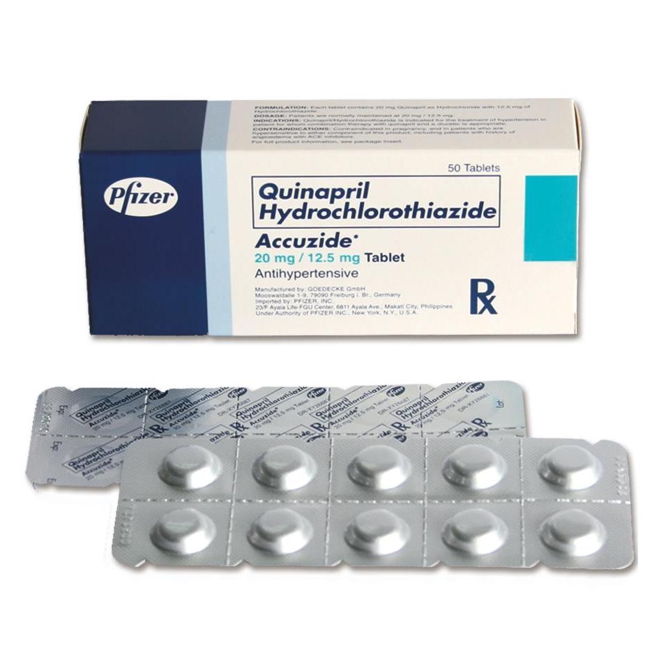 ACCUZIDE Quinapril Hydrochloride / Hydrochlorothiazide 20mg / 12.5mg ...