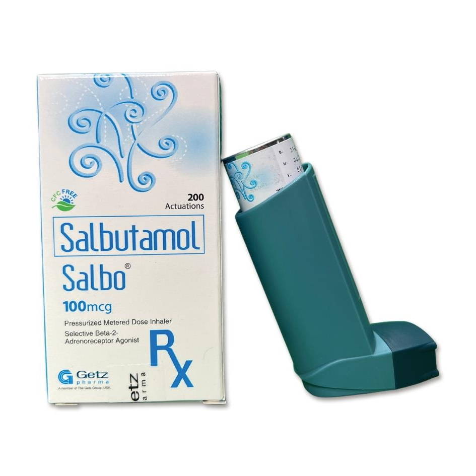 SALBO Salbutamol 100mcg Pressurized Metered Dose Inhaler 200actuations ...
