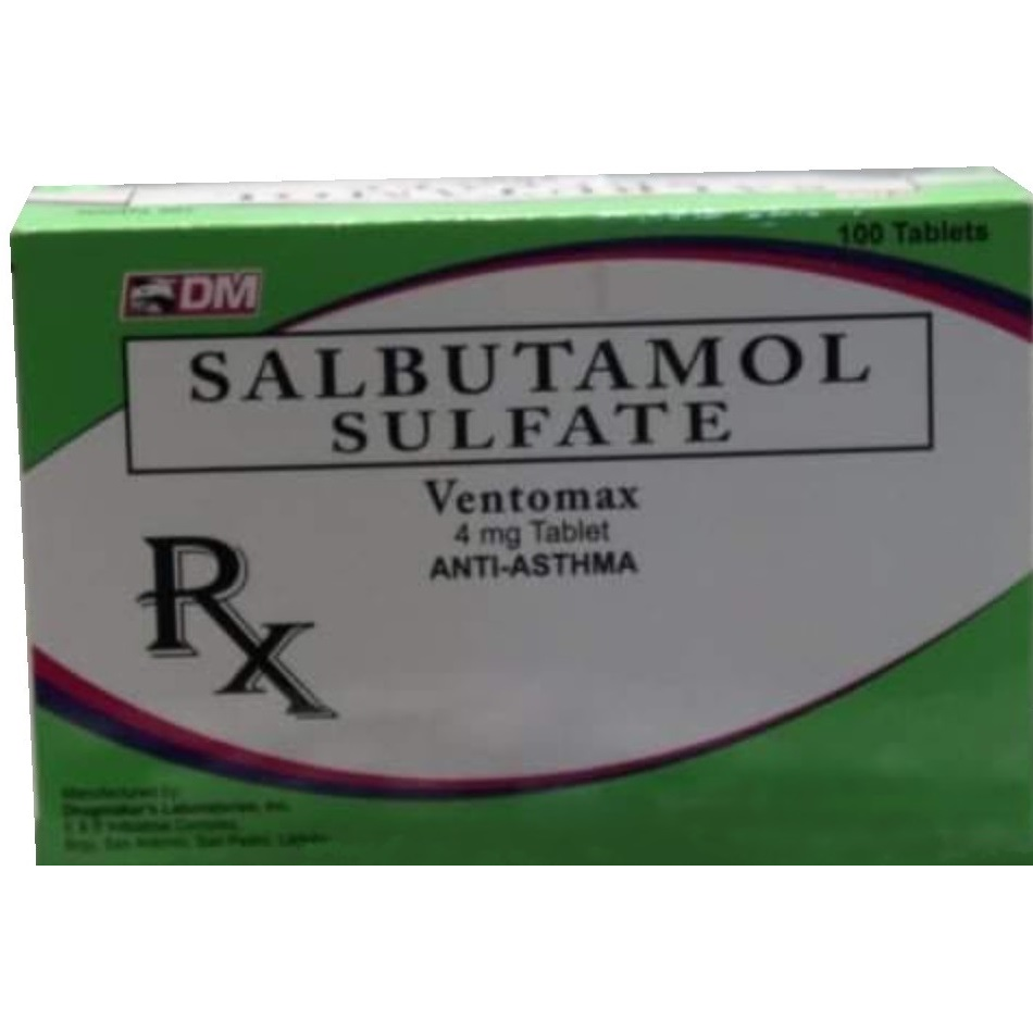 VENTOMAX Salbutamol Sulfate 4mg Tablet 100's price in the Philippines | MedsGo Pharmacy
