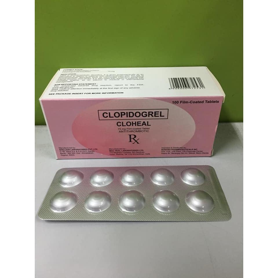 CLOHEAL Clopidogrel 75mg Film-Coated Tablet 1's price in the ...