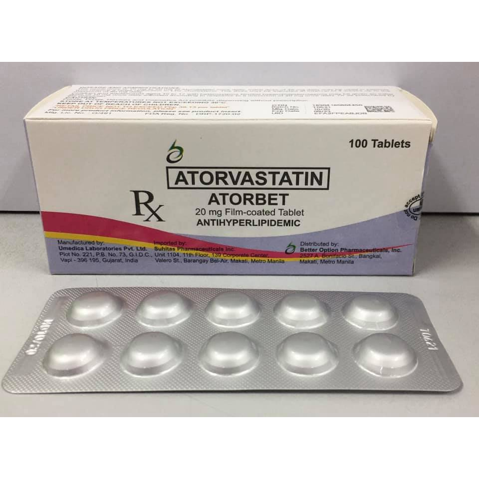 ATORBET Atorvastatin 20mg Film-Coated Tablet 100's price in the ...
