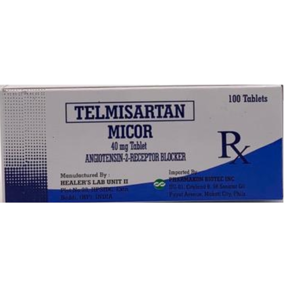 MICOR Telmisartan 40mg Tablet 100's price in the Philippines | MedsGo ...