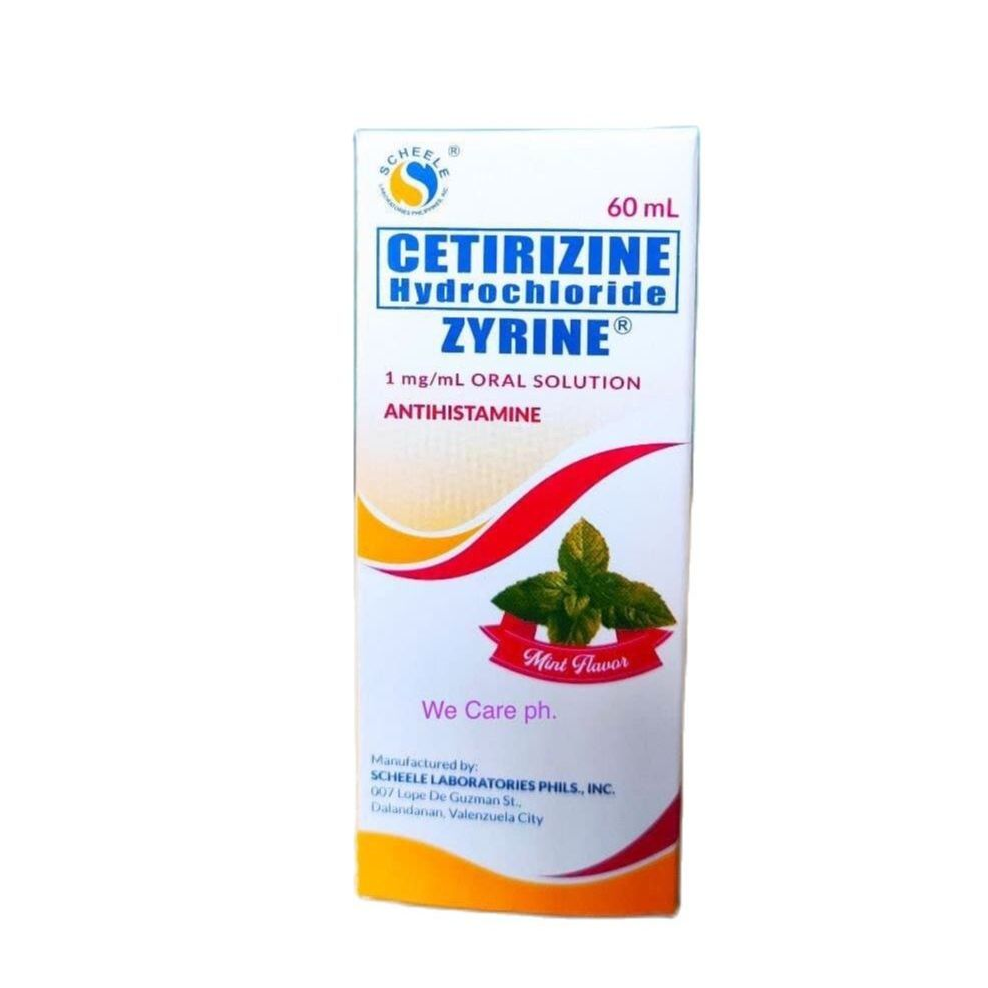 ZYRINE Cetirizine Hydrochloride 1mg / mL Oral Solution 60mL Mint price ...